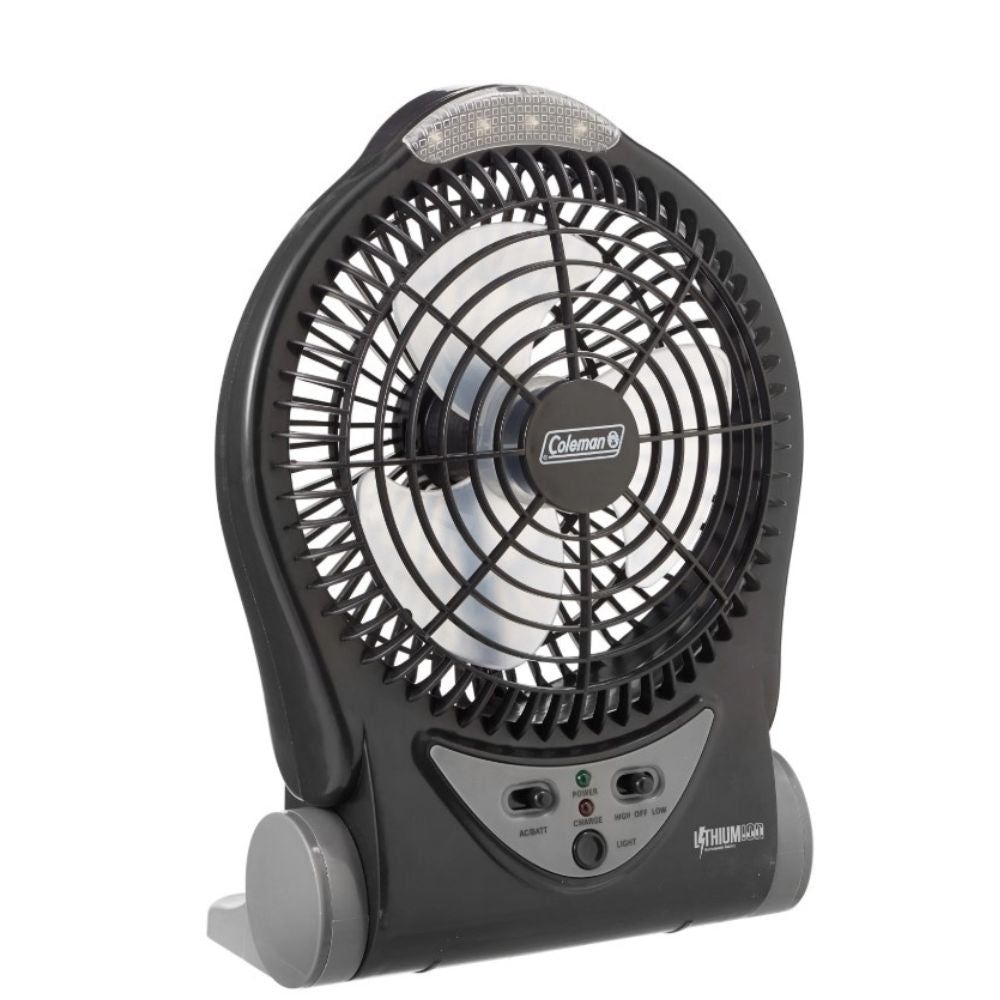 COLEMAN RECHARGEABLE FAN WITH LED – Camec